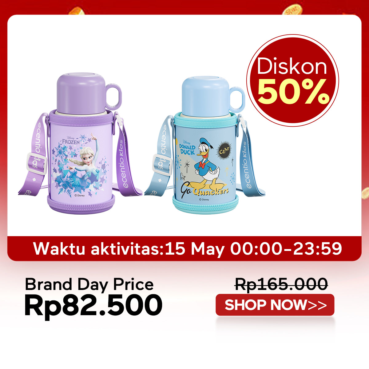 ecentio Tumbler Disney Mickey Mouse dan Lotso Edition 650ml