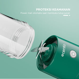 ecentio Portable Juicer 6 mata pisau Electric Juicer 380ML