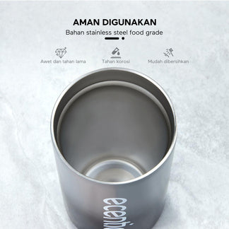 ecentio Vocuum Insulated Tumbler Mug Kopi Stainless Gelas Kopi 600ML