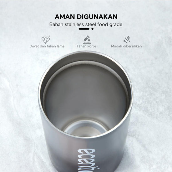 ecentio Vcuum Insulated Tumbler Mug Kopi Stainless Gelas Kopi 600ML